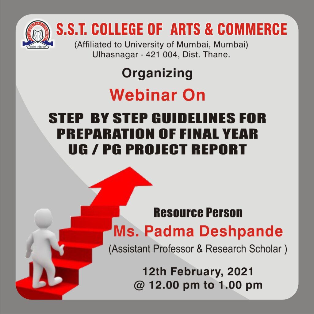 Step by Step Guidelines for Preparation of Final year UG /PG Project ...